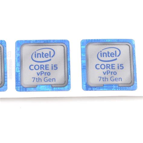 Intel Core I5 Vpro 7th Gen Laptop Sticker Label Logo Decal Badge Case
