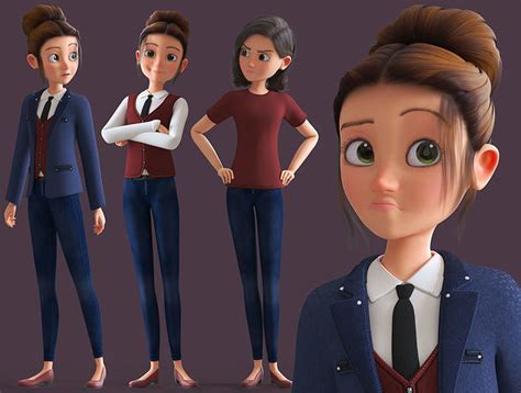 Cartoon Mother 3 Rigged Woman 3d Model Rigged Cgtrader