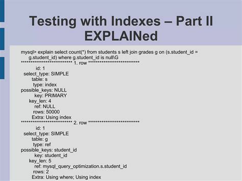 Mysql Query And Index Tuning Pdf Databases Computer Software And