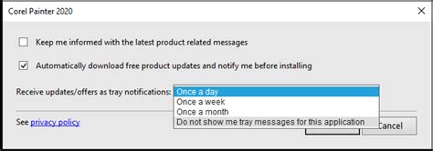 KB Corel Painter How To Turn Off Or Reduce The Frequency Of The Popup Messages