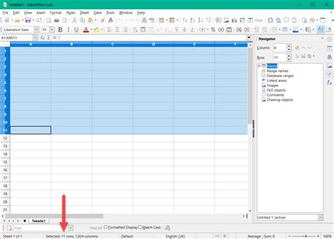 Quickest Way To Count Table Rows English Ask Libreoffice