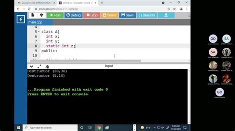 Classes 7 Static Member Youtube