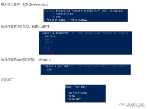 vite创建项目 select a variant 类型选向怎么没有vue ts vue呢 为什么vite创建的项目， 掘金
