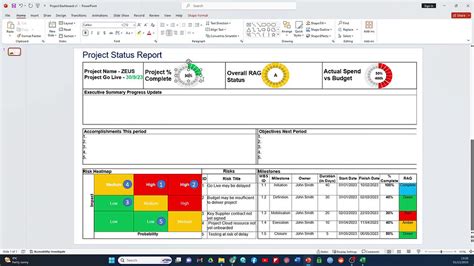 Project Status Report Dashboard Powerpoint Project Templates