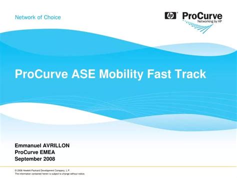 Ppt Procurve Ase Mobility Fast Track Powerpoint Presentation Free Download Id 6594951