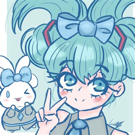 Hatsune Miku X Cinnamoroll Fanart Dibujos Bonitos Dibujos Bonito