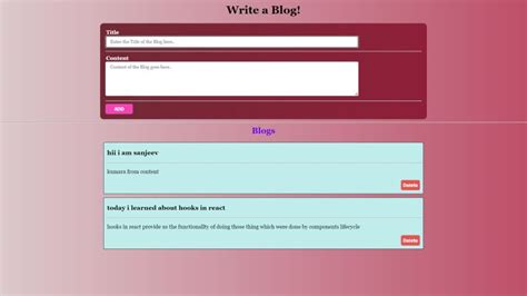 How I Built A Blog Management Ui Using React Hooks Sanjeev Kumar Posted On The Topic Linkedin