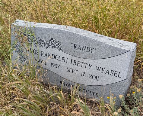 Amos Randolph Pretty Weasel 1957 2011 Find A Grave Memorial