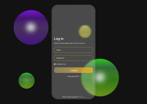 Glassmorphism Login Screen Behance