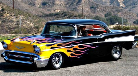 Just A Hotrodder 57 Chevy Flames 57 Chevy Bel Air Flames