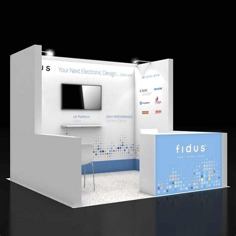 10x10 Trade Show Booth Design With Tv Wall Display