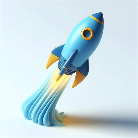 3d Spaceship Or Spacecraft Rocket For Ui Ux Web Mobile Apps Design On