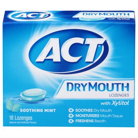 Kroger Act Dry Mouth Lozenges Moisturizing With Xylitol Soothes
