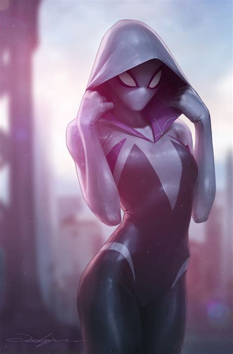 Spider Gwen Marvel And 1 More Drawn By Jee Hyunglee Danbooru