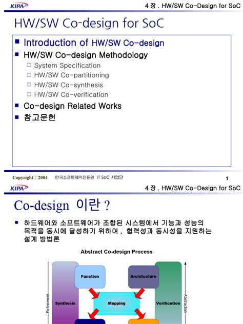 Ch 4 Hw Sw Co Design For Soc 최후수정 Pdf