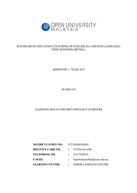 Learning Skills For Open Distance Learners Fatal Accidents In