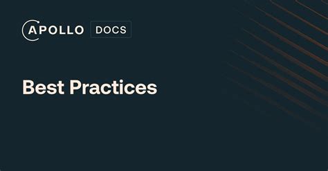 Best Practices Apollo Graphql Docs