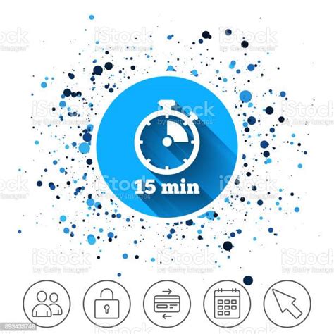 계시자 팻말 아이콘크기 15 분 스톱워치 기호까지 0명에 대한 스톡 벡터 아트 및 기타 이미지 0명 15 가능성 Istock