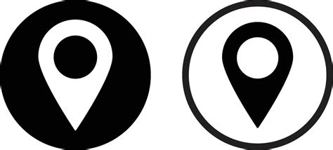 Map Pointer Icon Set In Two Styles Location Pin Icon GPS Location Icon Vector 35760036