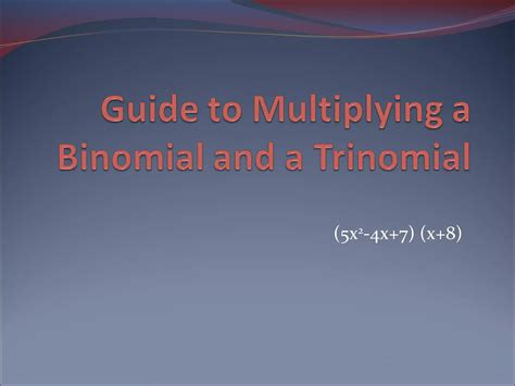 polynomial power point ppt science
