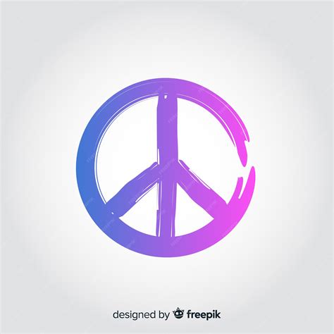 Free Vector Gradient Color Peace Sign Background