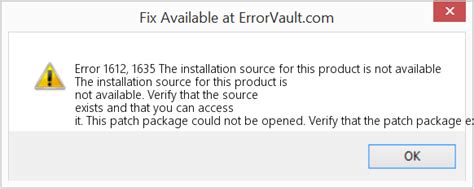 How To Fix Error 1612 1635 The Installation Source For This Product Is Not Available The