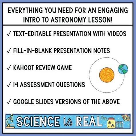 Intro To Astronomy PowerPoint With Notes And Kahoot Science Is Real Education