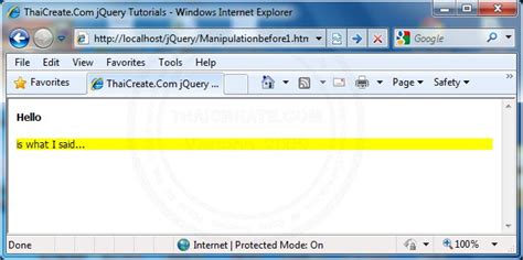 Before Manipulation Jquery