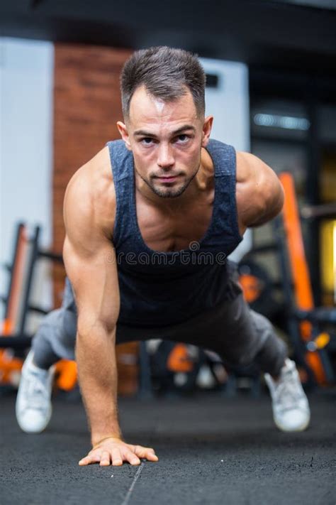 Young Fit Caucasian Male Doing Static Exercise Stock Image Image Of Plank Handsome 309329591