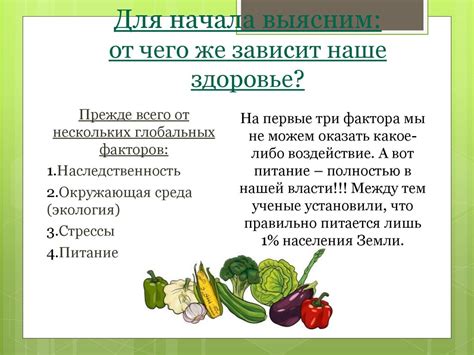 Здоровый образ жизни Правильное питание презентация онлайн