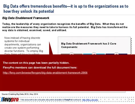 Big Data Enablement Framework PPT Slide Deck