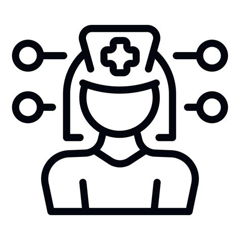 Medical Nurse Icon Outline Vector Medicine Surgeon 21407884 Vector Art