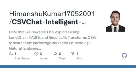 Github Himanshukumar17052001csvchat Intelligent Csv Data Explorer Csvchat Ai Powered Csv