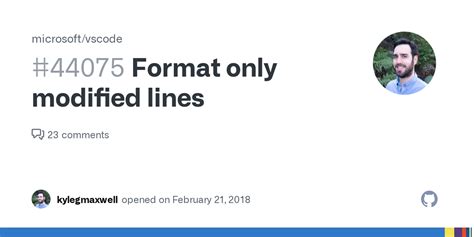 Format Only Modified Lines · Issue 44075 · Microsoftvscode · Github