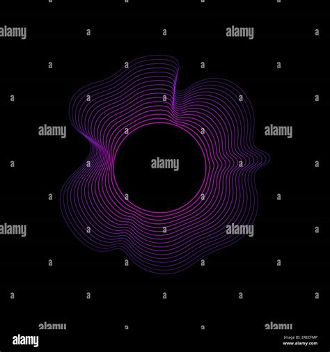 Circle Of Sound Waves Neon Round Music Sound Wave For Equalizer