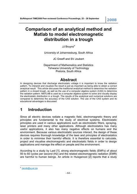 Pdf Comparison Of An Analytical Method And Matlab To Model
