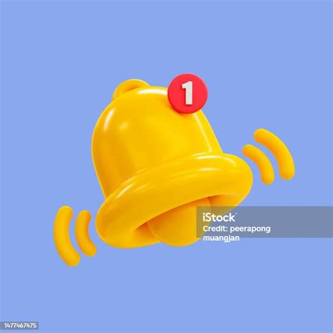 3d 최소 켜기 알림 개념입니다 새로운 업데이트 알림 새 알림 경고 클리핑 경로가 있는 알림 아이콘과 함께 울리는 벨 아이콘입니다 3d 그림입니다 0명에 대한 스톡 사진 및