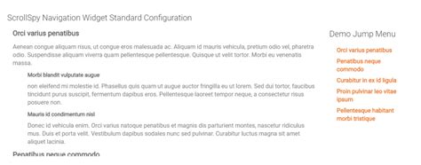 Scrollspy Navigation Widget