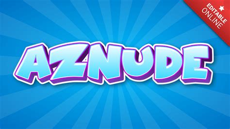 Aznude Funny Cartoon Text Effect Generator