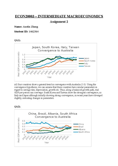 Econ2000 3 Assignment 2 Econ20003 Intermediate Macroeconomics Assignment 2 Name Austin