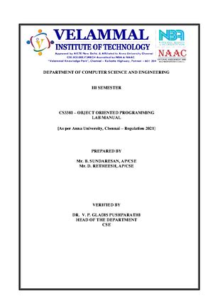 CS3381 OOP Lab Manual W Oalgorithm Program LinearSearch Public