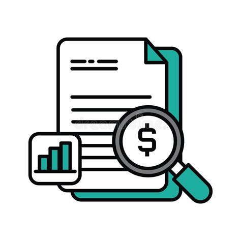 Accounting Software Report Document Analysis Dollar Icon Vector Stock Vector Illustration Of
