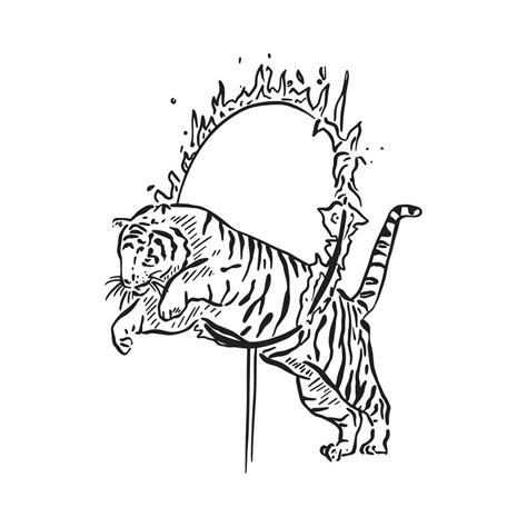 Circus Tiger Coloring Page