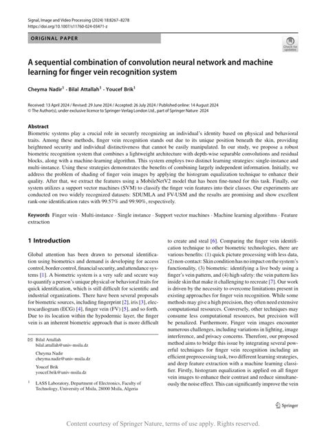 A Sequential Combination Of Convolution Neural Network And Machine