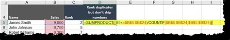 excel rank without skipping numbers top 3 report with duplicates