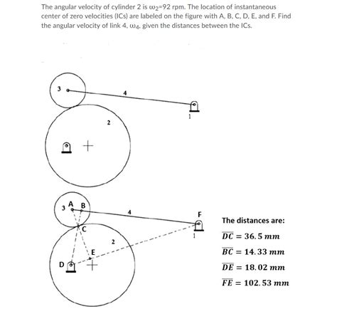 solved the angular velocity of cylinder 2 is ω2 92 rpm the