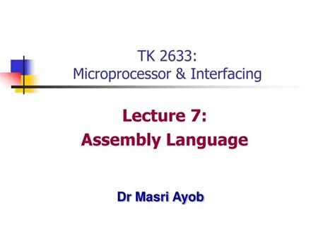 PPT TK Microprocessor Interfacing PowerPoint Presentation ID