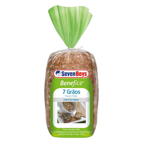 Pão 7 Grãos Seven Boys Benefice Pacote 400g Supermercado Azevedo