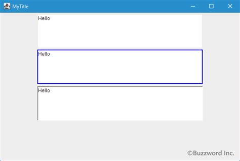 Java Swing テキストエリアの余白の設定と枠線の設定