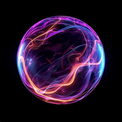 Premium Photo Distant Galaxy Radiant Spheres Light Trails Background Ai Generative